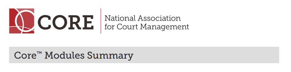 Core Summary – National Association for Court Management